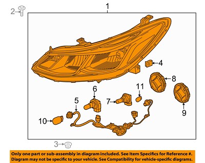 GM OEM 16-19 Cruze Front Lamps Headlamp Components-Headlamp Assy ...