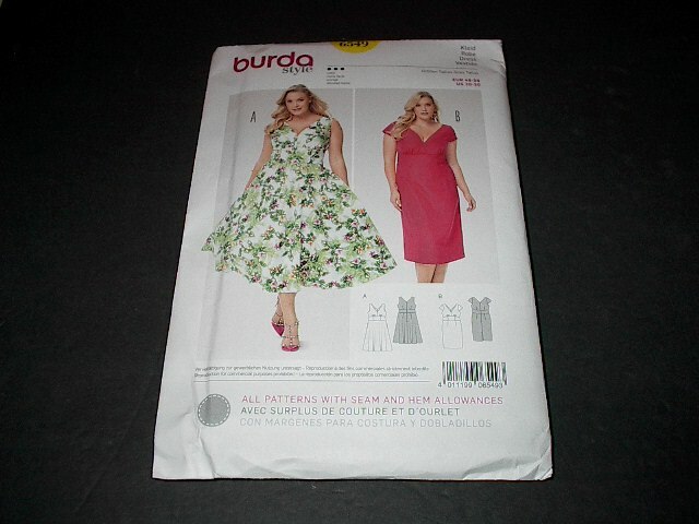 6549 Burda Dress Sewing Pattern US Sizes 20-30 EUR 46-56 for sale ...