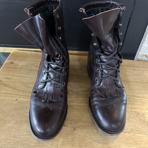 Vintage Justin Lacer Granny Steampunk Cowboy Boot Women size 4.5 | eBay