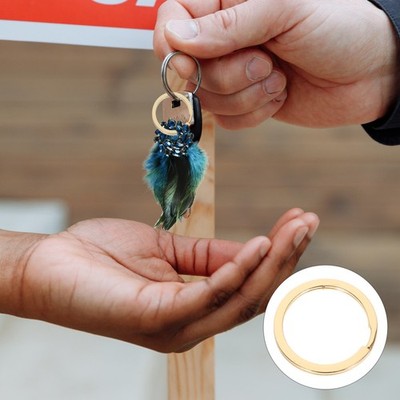 20pcs Metal Key Rings Flat Split Key Chain DIY Rings Key Ring ...