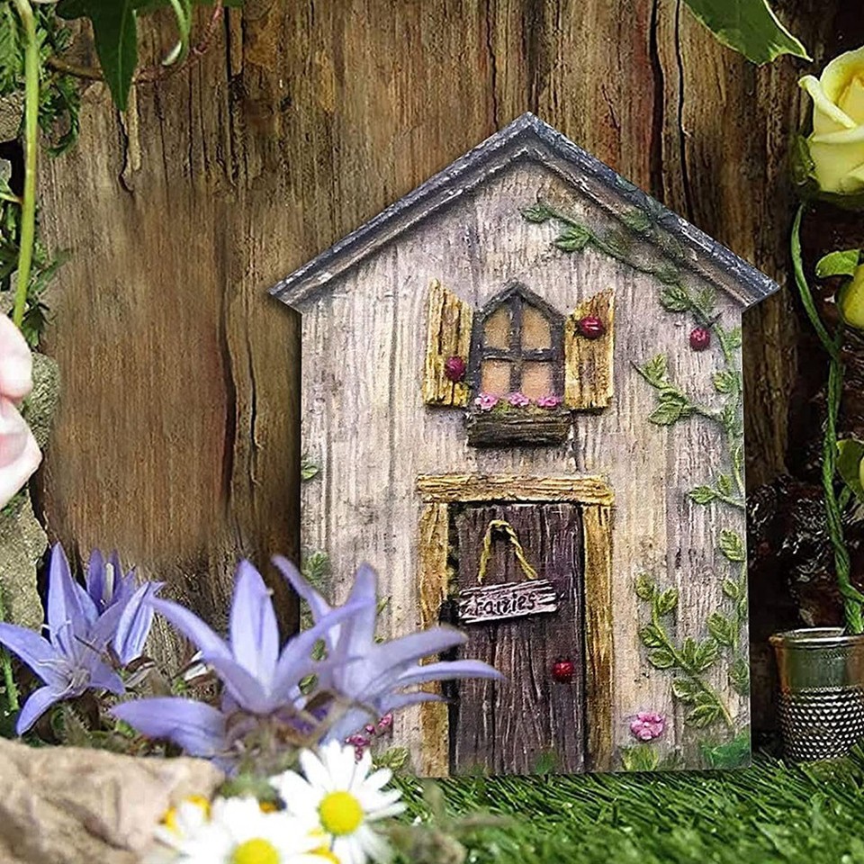 6 Pcs Fairy Doors Wooden Mini Door Model for Garden Yard Decor | eBay ...