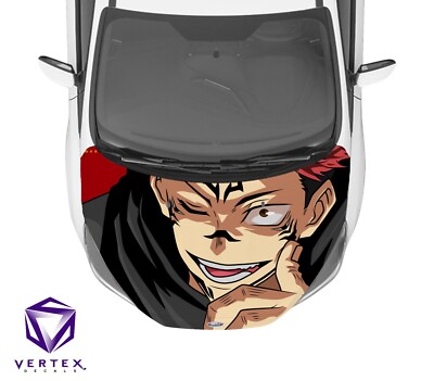 Jujutsu Kaisen Sukuna JJK Anime Hood Wrap Weatherproof Vinyl Decal 50 ...