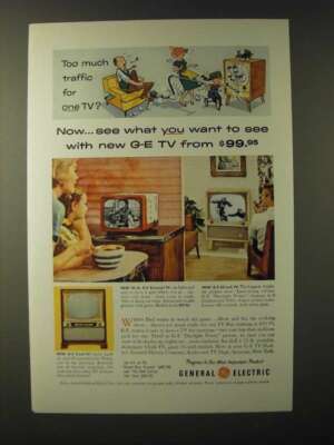 1955 General Electric Televisions: Personal TV, 24-Inch TV and Clock-TV ...