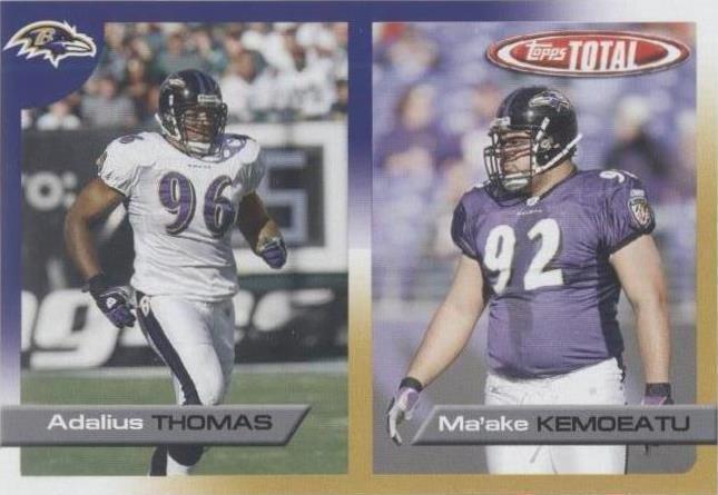2005 Topps Total - Adalius Thomas, Ma'ake Kemoeatu #117 (RC) for sale ...