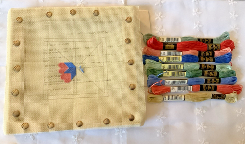 Needlepoint Kit Mary Clubb Star of Hearts 18 Ct WE Mono Stitching is ...