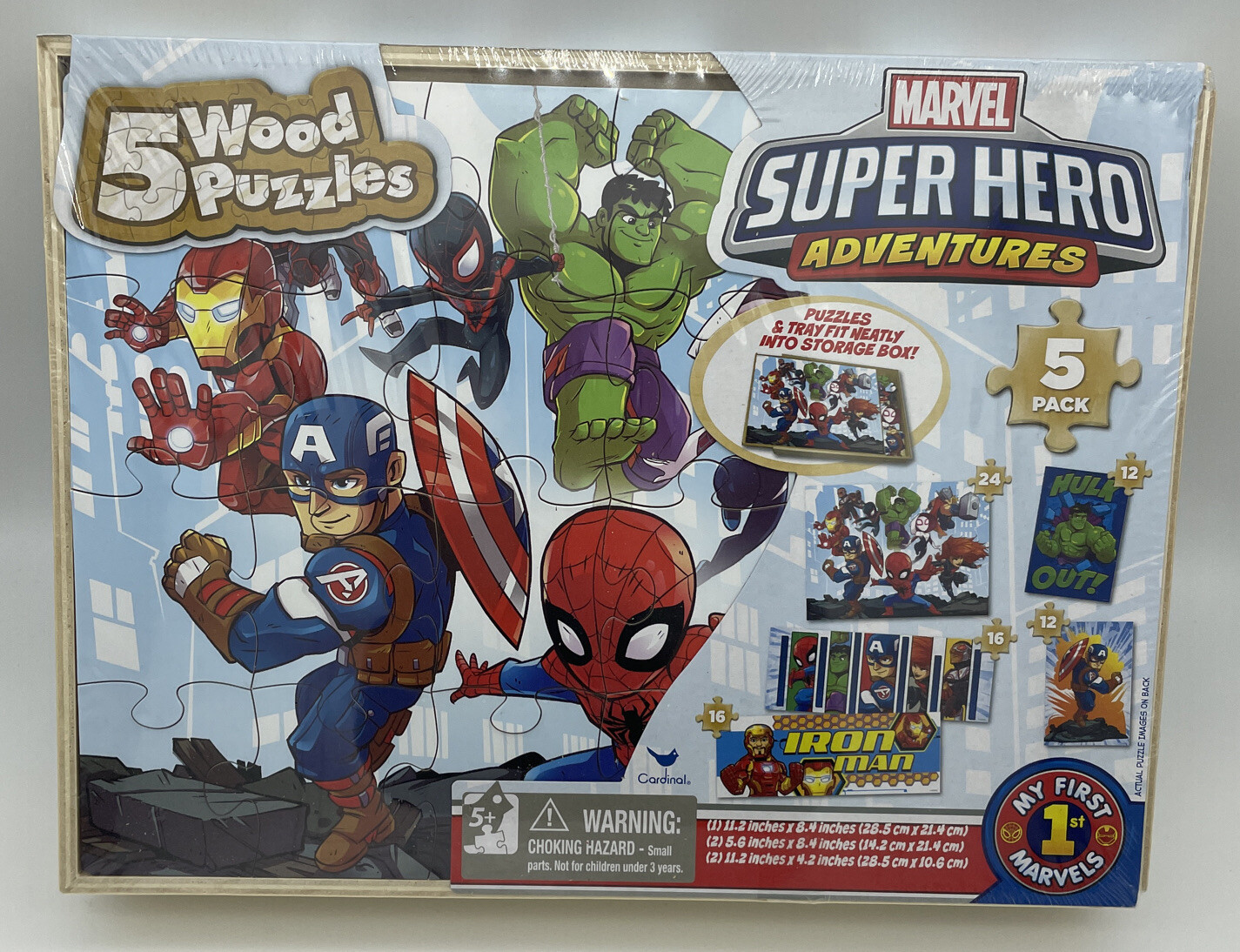 Marvel Super Hero Adventures 5 Wood Puzzles 24 Pcs Age 5+ New | eBay