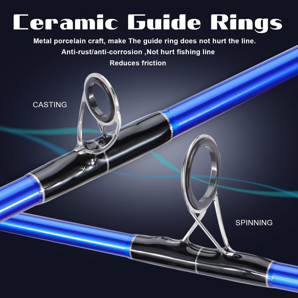 Sougayilang Catfish Fishing Rod, 2 Piece Catfishing Fishing Pole ...