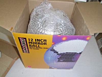 Lumaseries Mirror Disco Ball 36" Round 12" Diam 1990's Glass Spencer ...