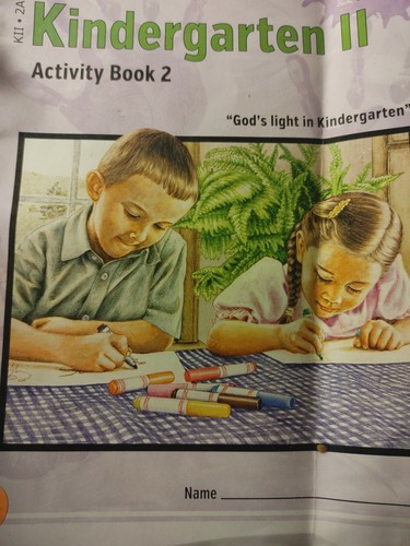 Christian Light Kindergarten II Activity Book 2, Sunrise Ed 2016 Staple ...