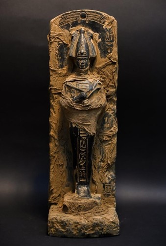 Ancient great Egyptian statue of god Osiris stela, lord of the dead ...