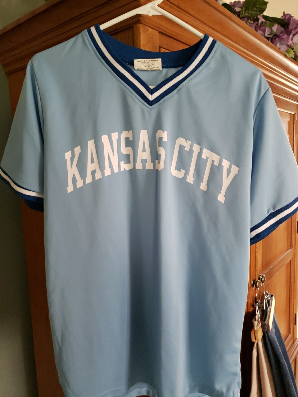 KC Royals Powder Blue Jersey Pullover Mens Medium | eBay