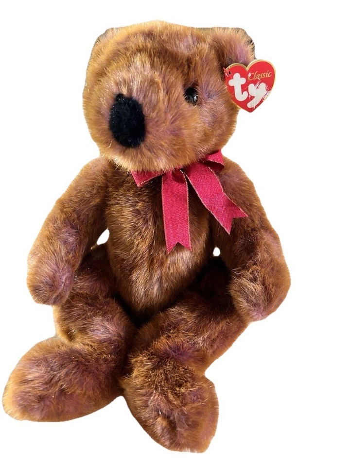 Ty Beanie Buddy Teddy Bear Brown Plush w/ Tag Classic Stuffed Animal | eBay