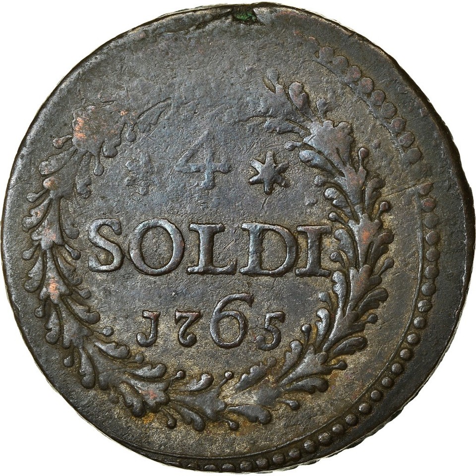 [#119] Coin, ITALIAN STATES, CORSICA, General Pasquale Paoli, 4 Soldi ...