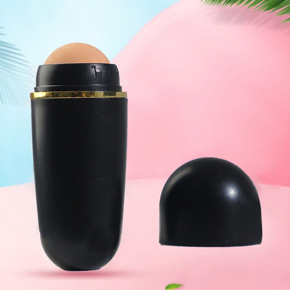 2 Pcs Facial Skin Oil Control Roller Volcanic Stone Face Oil Absorbing ...