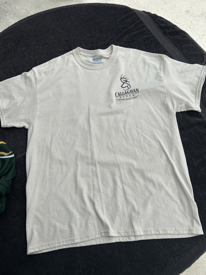 (2) Gildan Dry Blend Short Sleeve Callaghan Ranch Encinal TX Men's XL ...