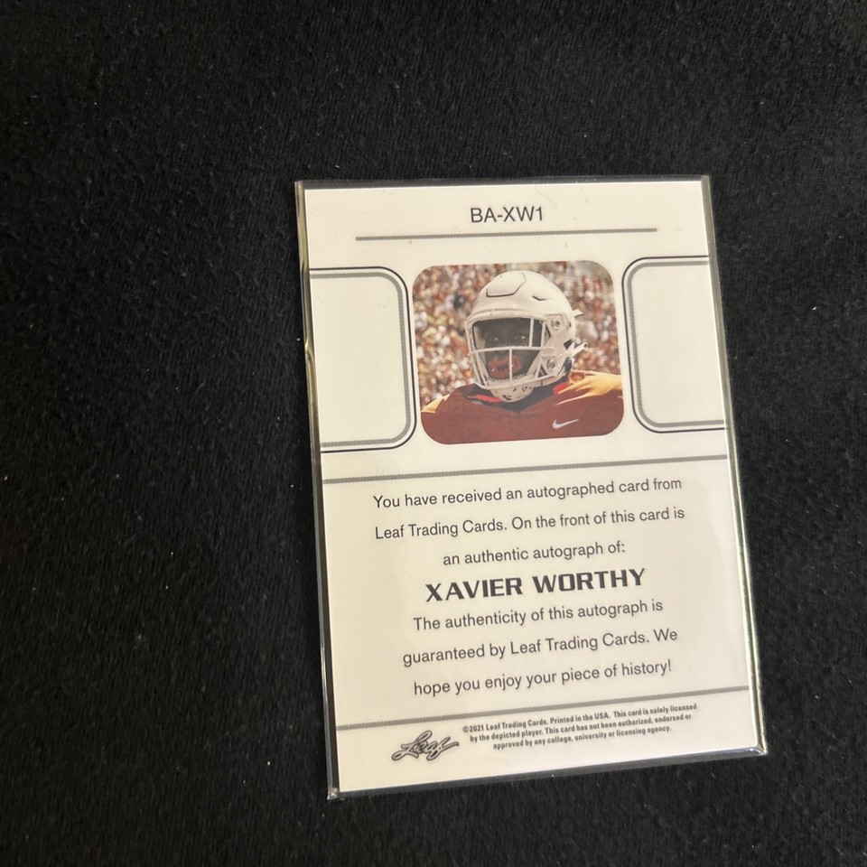 XAVIER WORTHY GENUINE AUTHENTIC SIGNED FOOTBALL CARD GREAT CONDITION | eBay