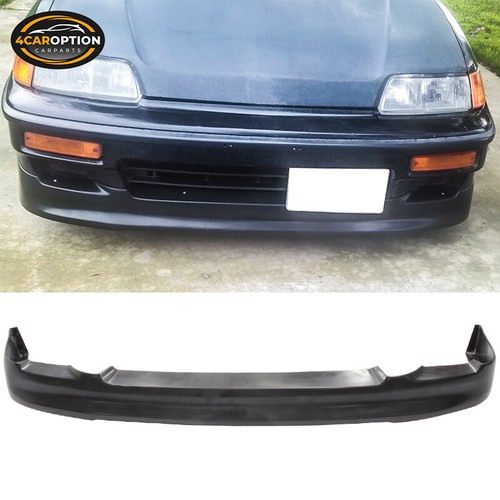 Fits 90-91 Honda CRX SI CS Style PU Front Bumper Lip Spoiler Splitter ...