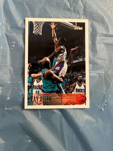 RAY ALLEN MILWAUKEE BUCKS 1996 TOPPS NBA BASKETBALL ROOKIE CARD 217 RC ...