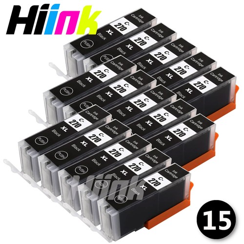 15pk PGI-270 XL Black Ink Cartridges for Canon PIXMA MG7720 TS5020 ...