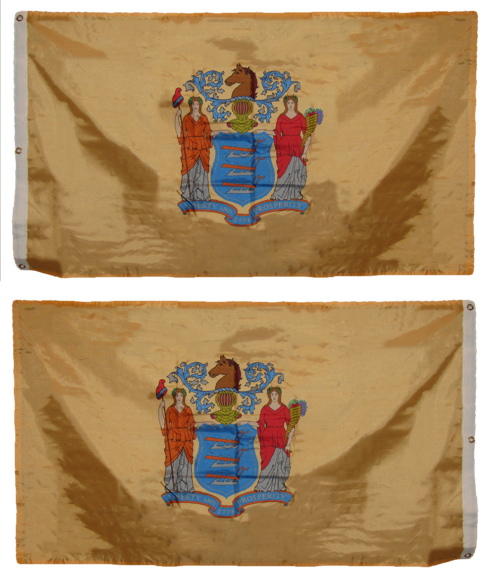 3x5 New Jersey Double Sided 2ply sewn Nylon Flag 3'x5' house banner | eBay