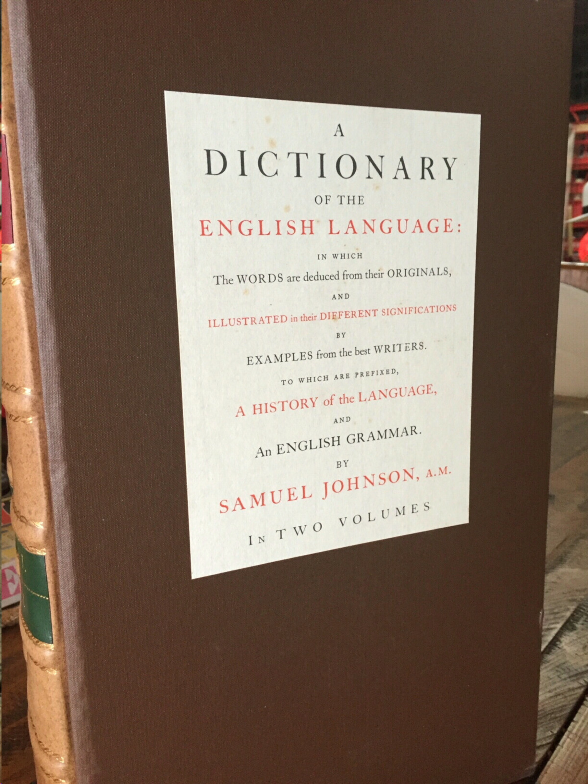 Folio Society Dr Samuel Johnson DICTIONARY OF THE ENGLISH LANGUAGE 2 ...