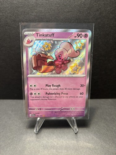 Tinkatuff 166/091 Shiny Holo Rare - Scarlet & Violet Paldean Fates Near ...