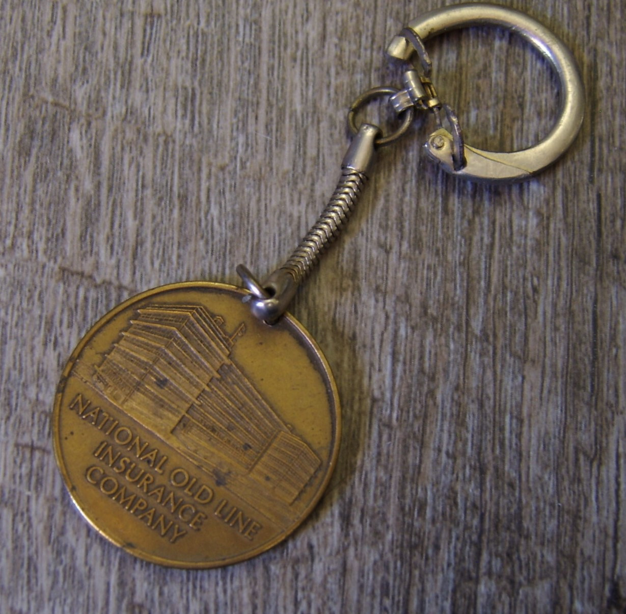 Vtg 1969 Keychain NATIONAL OLD LINE INSURANCE CO. One Billion in Life ...