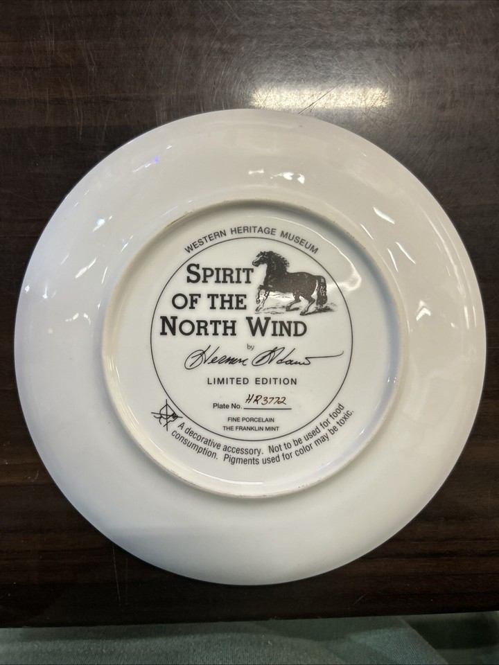 Spirit Of The North Wind plate By Hermon Adams Franklin Mint. Limited ...