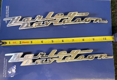 OEM Harley Touring Gas Fuel TANK EMBLEMS Badges Nameplates Road King ...