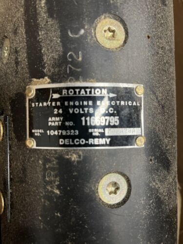 Hemmtt M60 Replacement Starter 2920-01-139-3722 Delco-Remy. 50MT | eBay