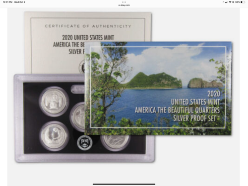 (2) 2020 S ATB SILVER Quarter Proof Sets in US MINT SEALED Original Box ...