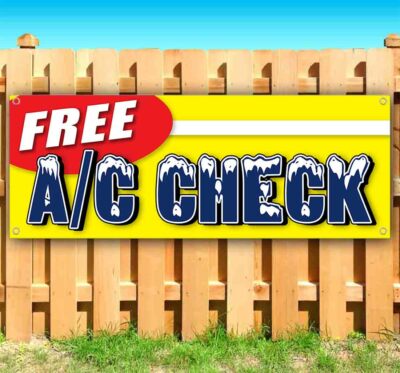 FREE AC CHECK Advertising Vinyl Banner Flag Sign Many Sizes AIR ...