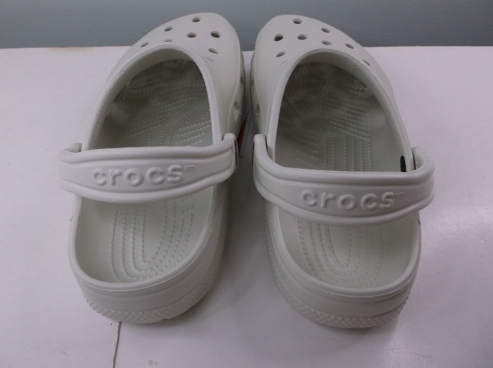 CROCS 10001-0HZ Unisex-Adults Classic Clogs Size M(7) W(9) White New ...