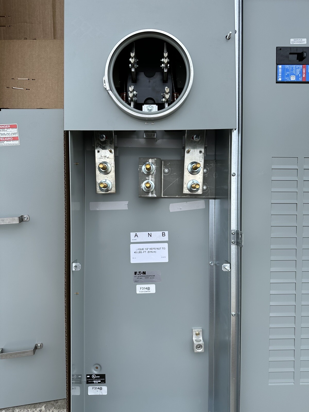 400A AMP SOLAR READY METER MAIN ELECTRICAL BREAKER PANEL EATON ...