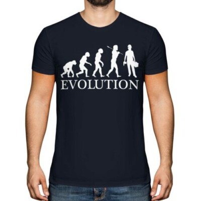 CONSTRUCTION WORKER EVOLUTION MENS T-SHIRT TEE TOP GIFT BUILDER JOINER ...