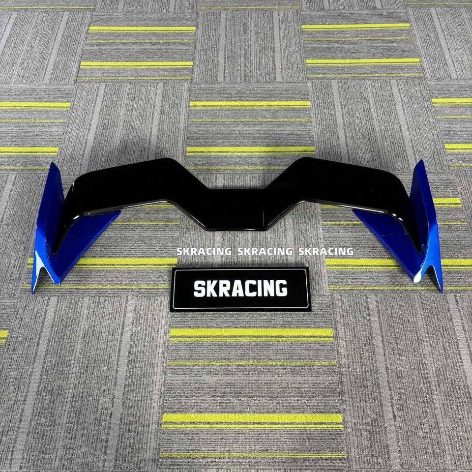 For Honda Civic Sedan 2016-2021 Black+Blue Rear Spoiler Gull Wing Tail ...