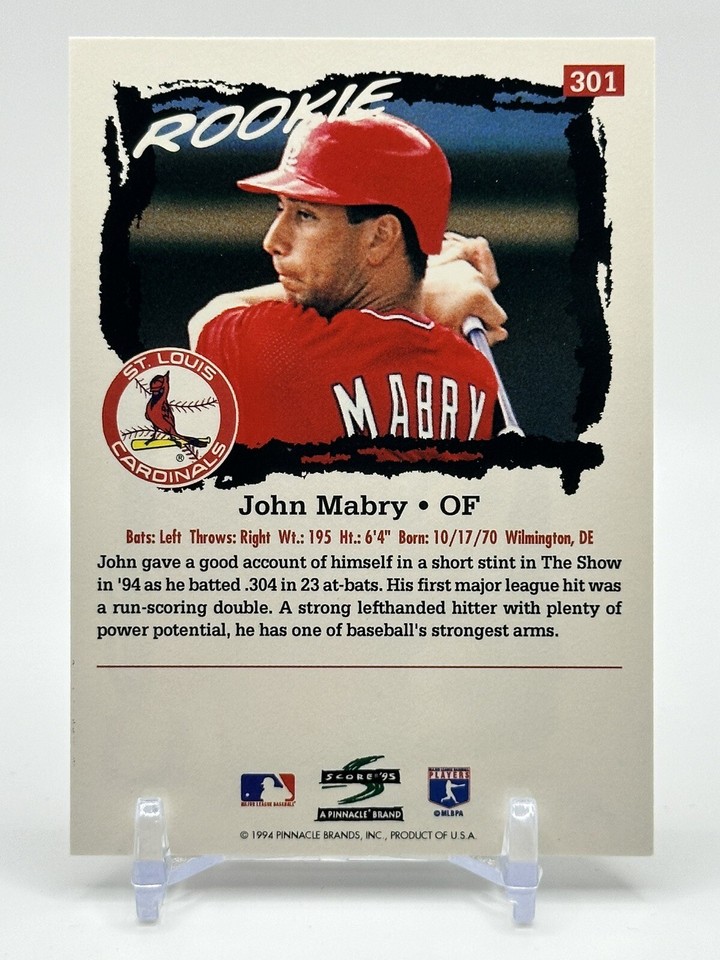 1995 Score John Mabry #301 | eBay