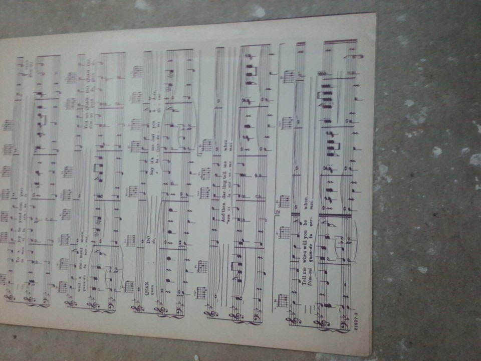 Quando Quando Quando (Tell Me When) Piano Sheet Music 1962 #7933 | eBay