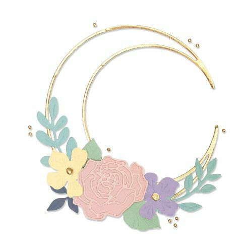 FUSTELLA SIZZIX THINLITS "CORNICE CON LUNA DI FIORI CRESCENTE" 665080 - BIG SHOT | eBay