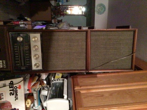 Vintage Tube Type GE Am/Fm Stereo Table Top Radio, w/Aux stereo speaker ...