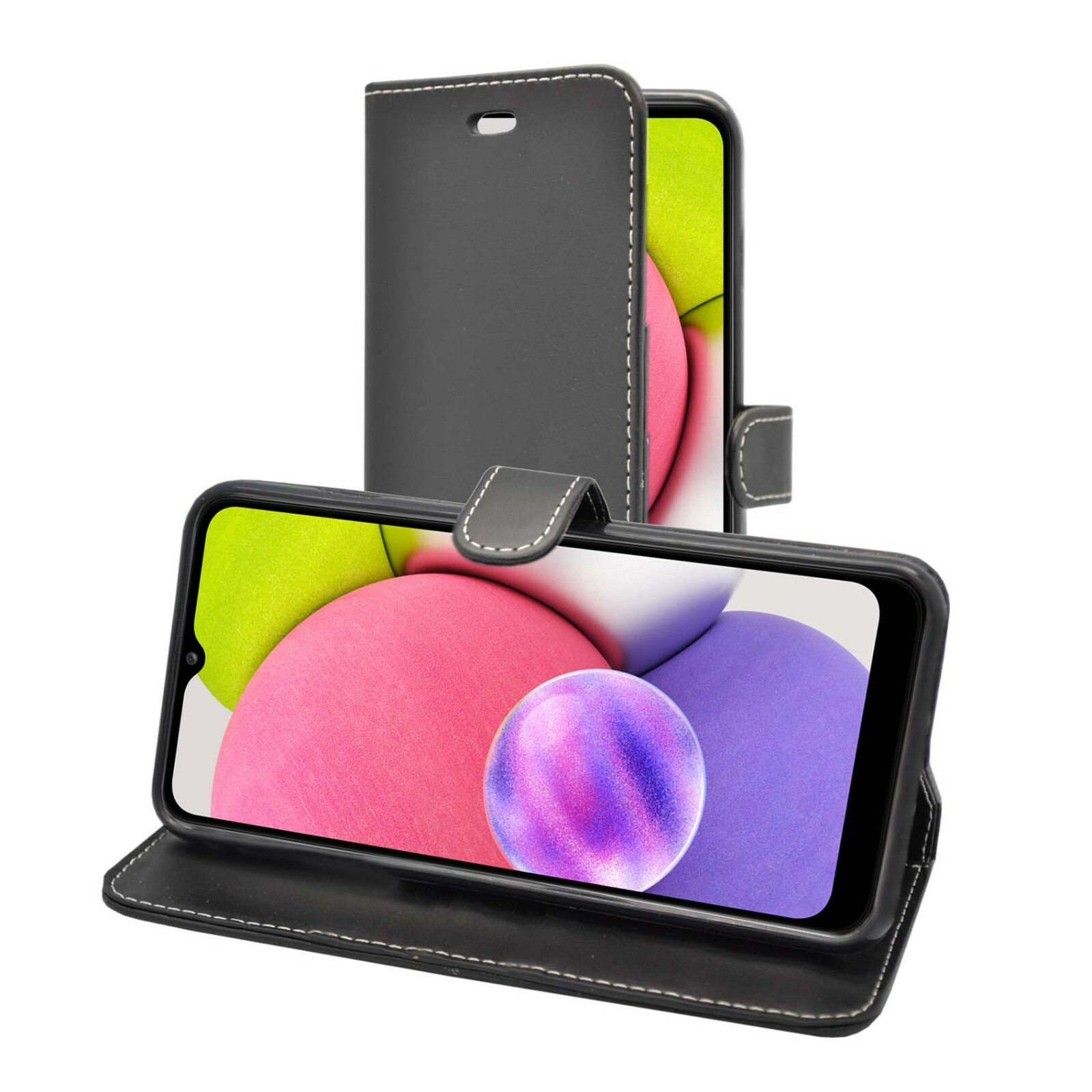 For Samsung Galaxy A03s Case Wallet Flip PU Leather Stand Card Slot ...