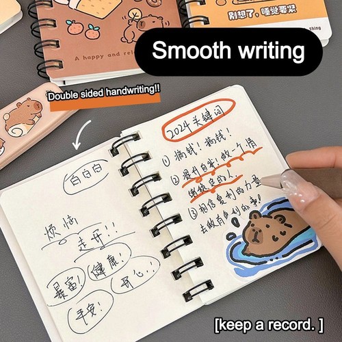 Cartoon Pocket Notepad School Supplies Side Flip Coil Book New Small ...