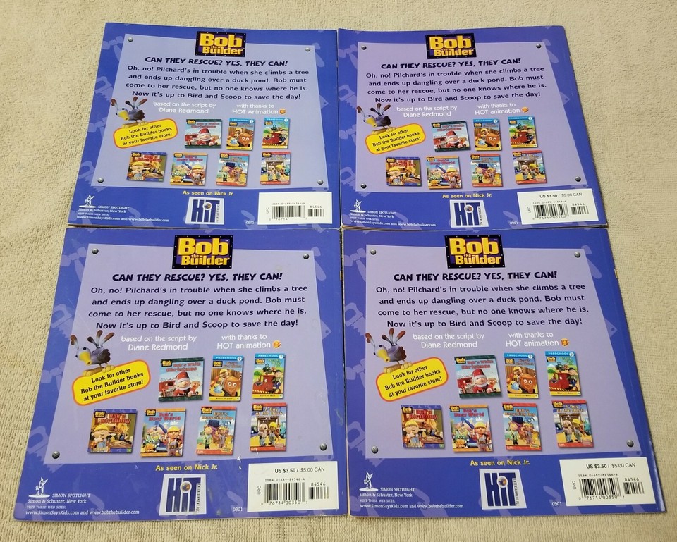 Bob the Builder Scoop Saves the Day 4 Picture Books Lot Nick Jr Class ...