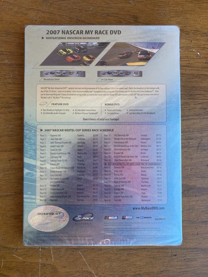 NASCAR My Race Interactive DVD 2007 Nextel Cup Series Metal Case ...