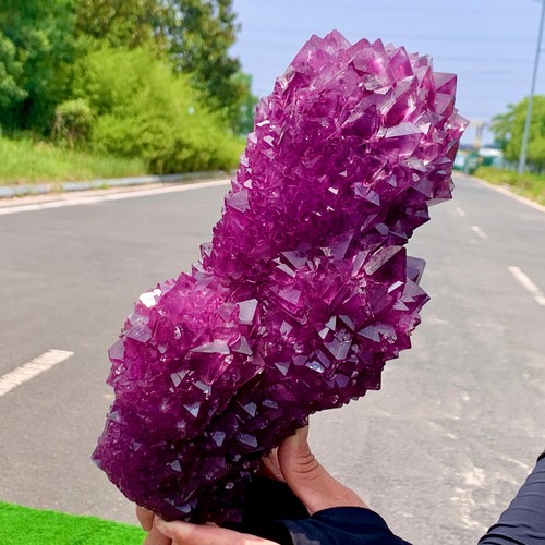 5.15LB Newly discovered octahedral crystals of purple potassium alum | eBay