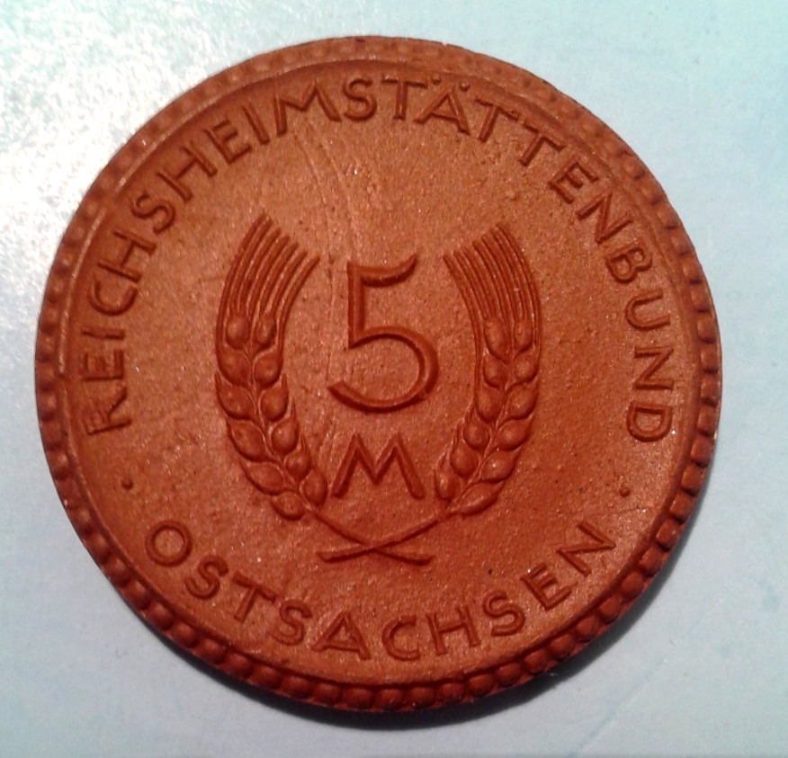 Germany NOTGELD 5 MARK Porcelain coin 1921. | eBay