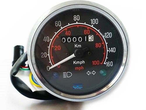 SPEEDOMETER 160 Kmph / 100 Mph KILOMETER BLACK DIAL FACE For ROYAL ...