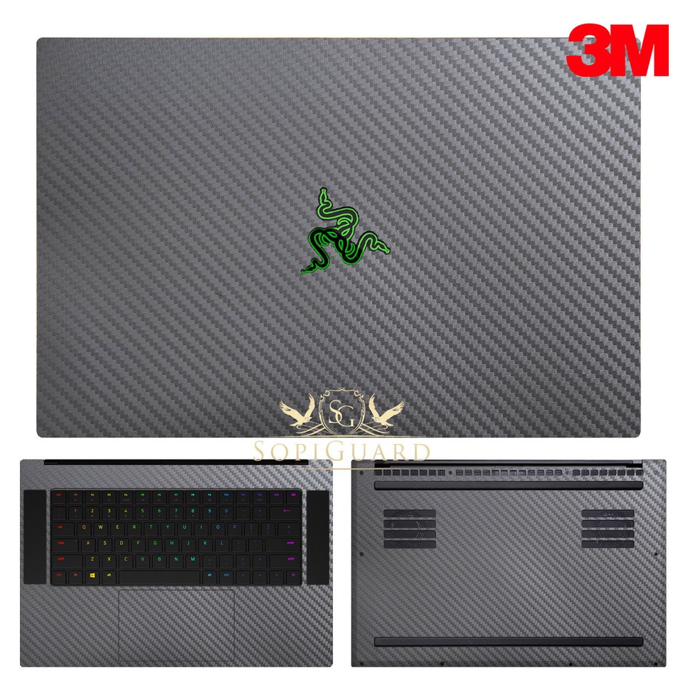 SopiGuard 3M Carbon Fiber Skin Sticker For Razer Blade 15.6 Advanced ...