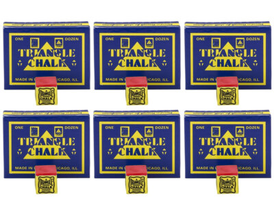 Triangle Billiard/Pool Cue Chalk - Red - 6 Pack/72 Pieces | eBay