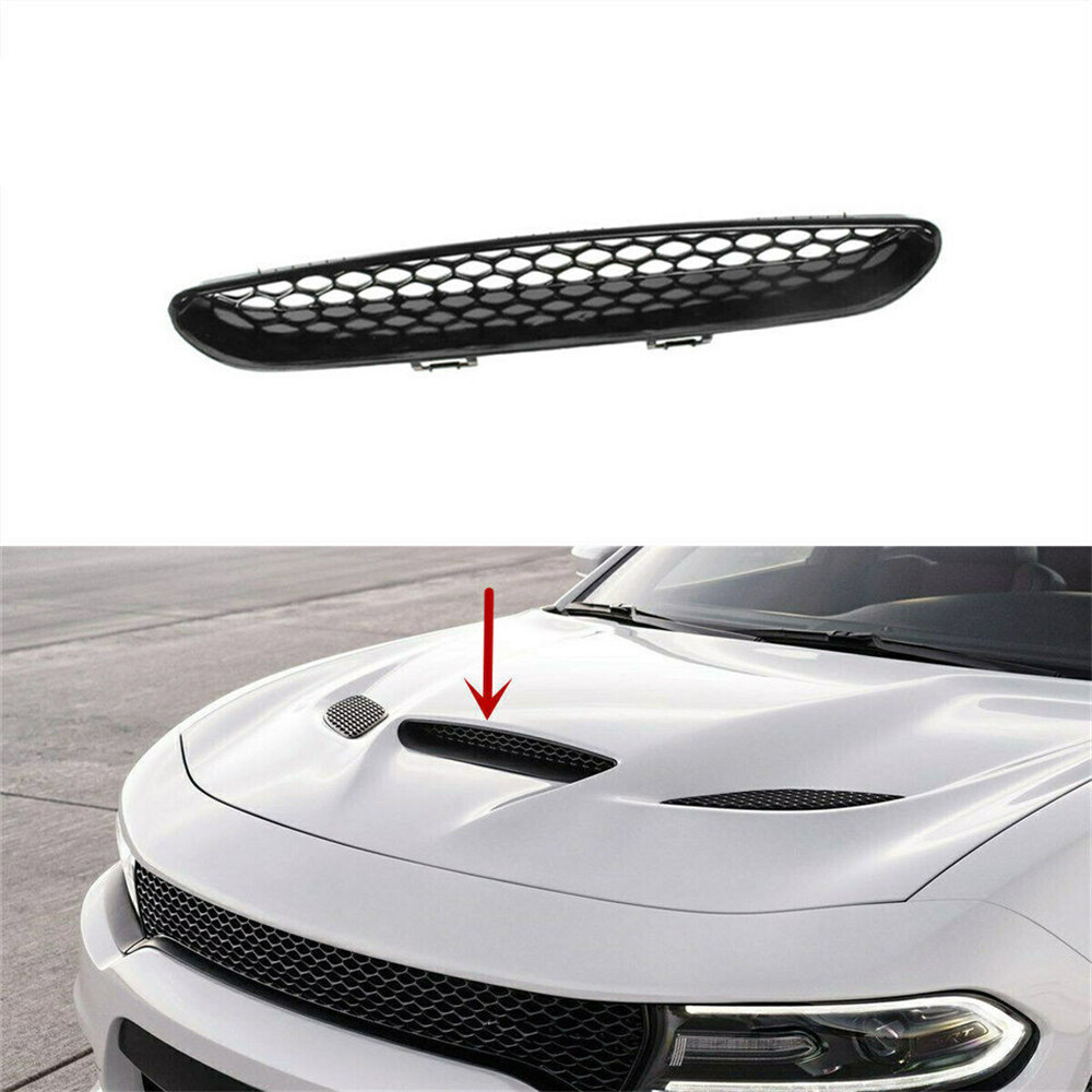 Hood Scoop Cover Center Grid Grille Trim For 2015-2020 Dodge Charger ...